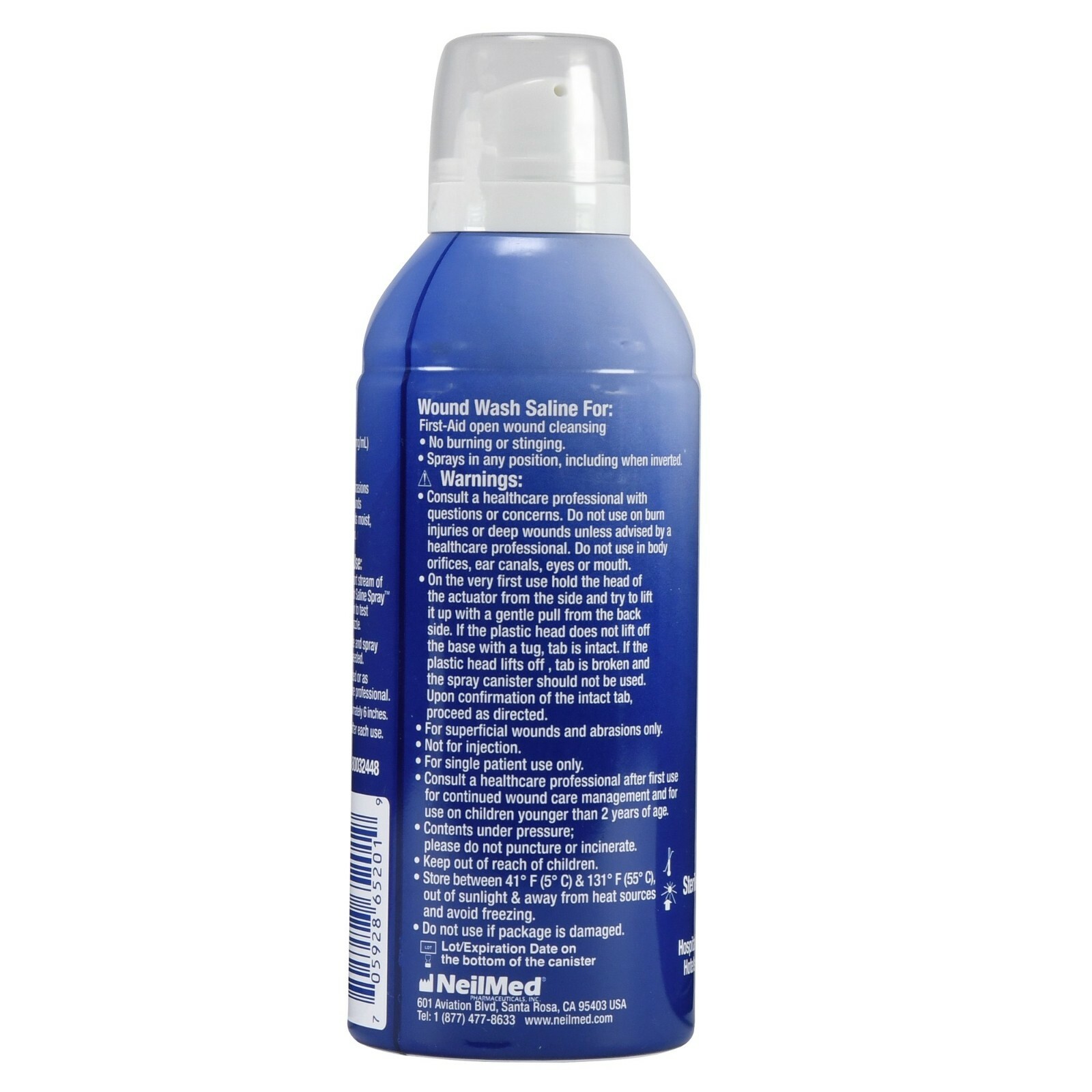 NeilMed Neil Cleanse WOUND WASH SPRAY Sterile Saline Solution FIRST AID ...