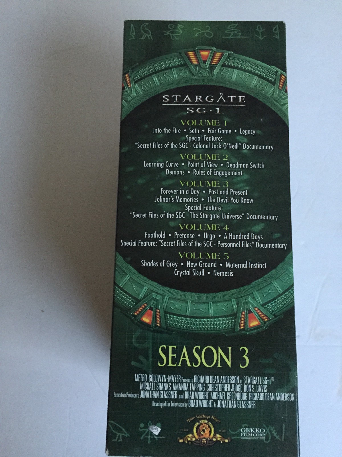 Stargate SG1 season 3 dvd box set 3 dvd 2003 5-disc set 27616887016 | eBay
