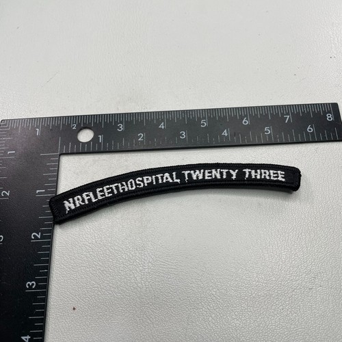 US Navy Hospital NRFLEETHOSPITAL TWENTY THREE Tab Patch (Rocker, UIM ...