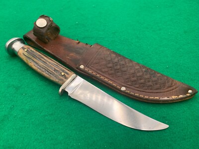 1940-1964 CASE XX STAG BOWIE FULL BLADE HUNTER KNIFE TIGHT AND RIGHT W ...