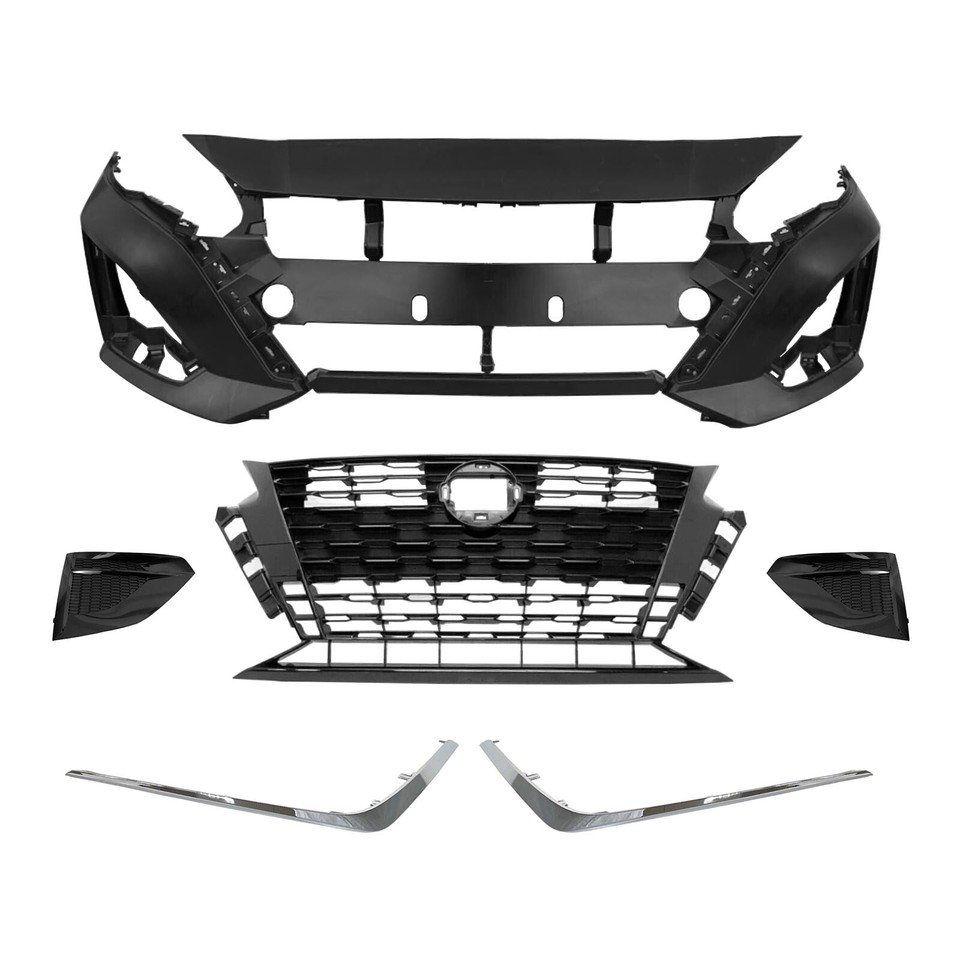 Front Complete Bumper Cover Grill Molding Fog Cover Fit 2023 2024 ...