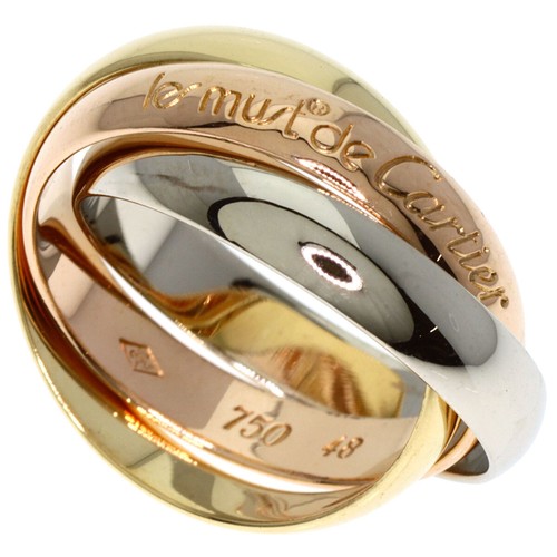 CARTIER Ring Trinity #48 K18 Yellow Gold K18 White Gold | eBay