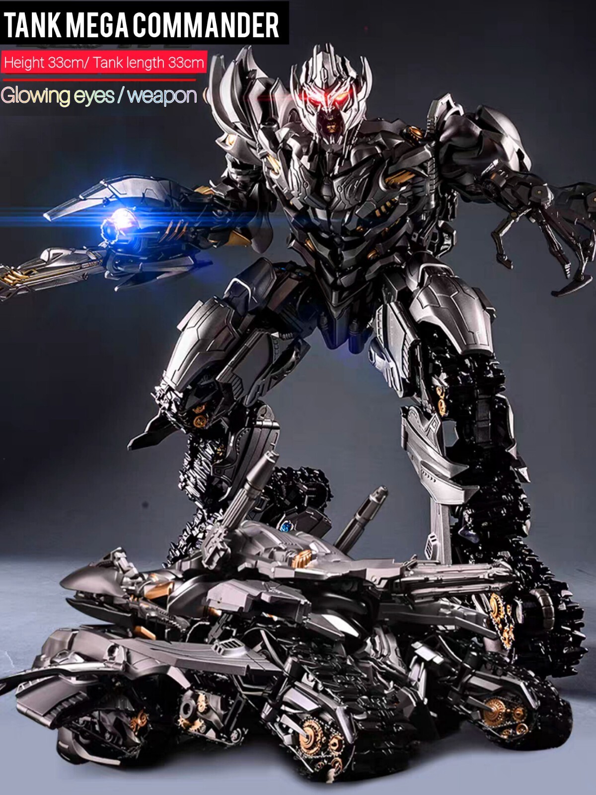 IN US_BMB Oversized LS06 Megatron Tank Mega Commander Figure ...