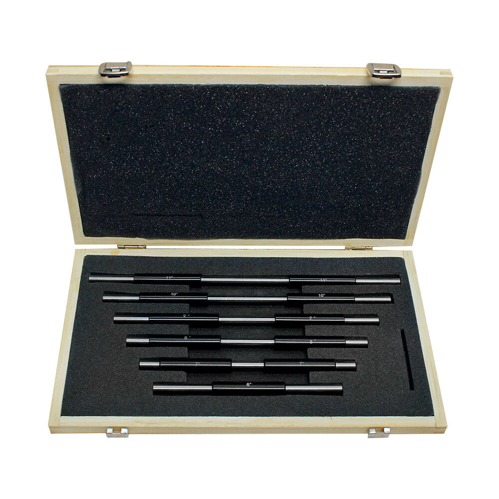 6 Pcs 6-12"/0.0001" Outside Micrometer Set Metal Frame Carbide Tip ...