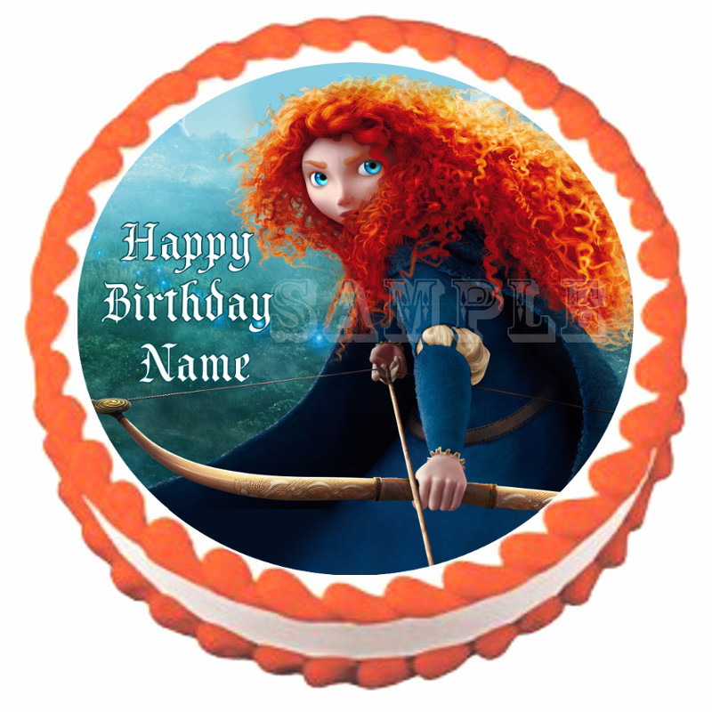 BRAVE Merida Edible Party Cake topper image | eBay