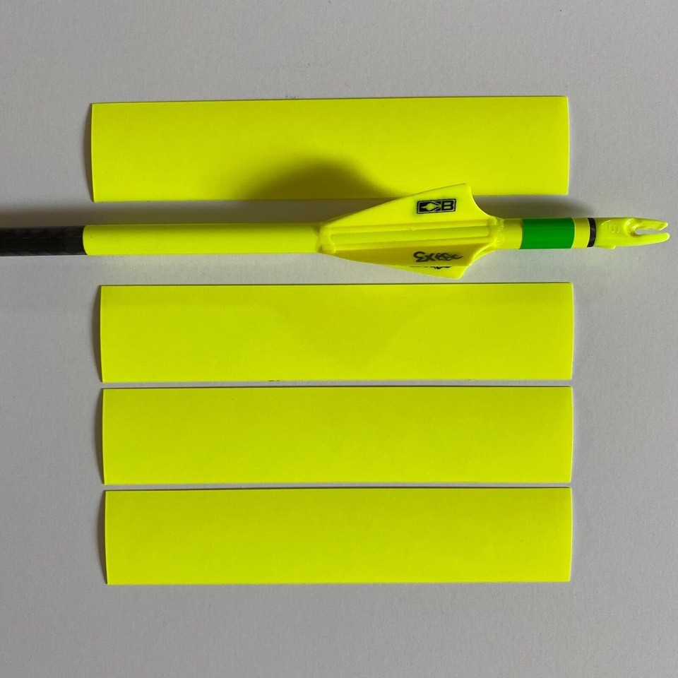 3 Arrows Archery - Arrow Wraps - FLO YELLOW. 15 pack (Multi Size) Made ...