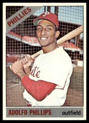 1966 Topps #32 Adolfo Phillips Philadelphia Phillies VG-VGEX | eBay