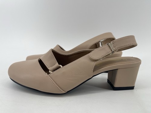 Comfort Well By Beacon Mid Heal Strap Open Round Shoes Womens Size 8 M ...