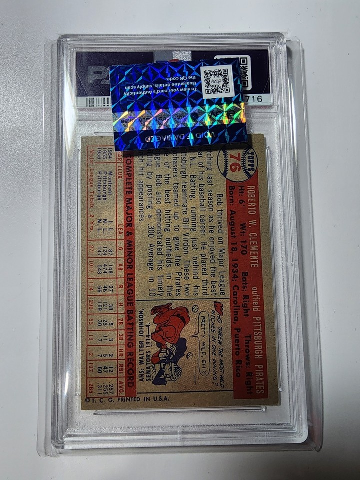 1957 TOPPS #76 BOB CLEMENTE PSA 7 | eBay