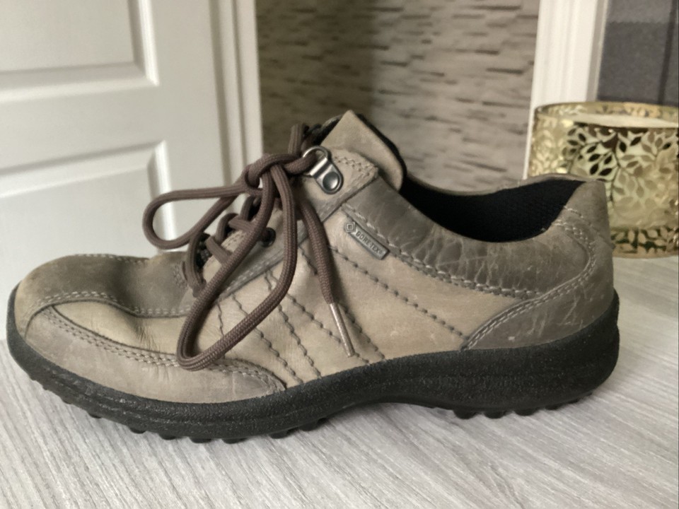Hotter “Mist” Grey Leather Goretex Walking Shoes UK Size 4 EXF / EU37 ...