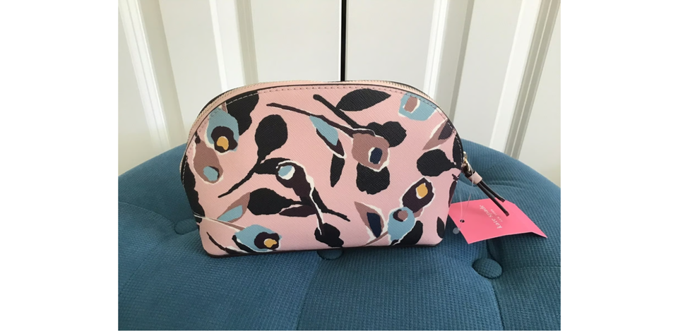 Kate Spade Paper Rose Pink Medium Dome Cosmetic Bag | eBay