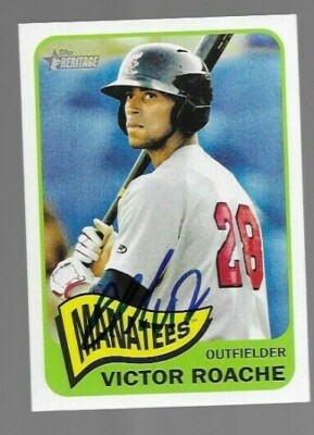 2014 Brevard County Manatees VICTOR ROACHE Signed Card autograph ...