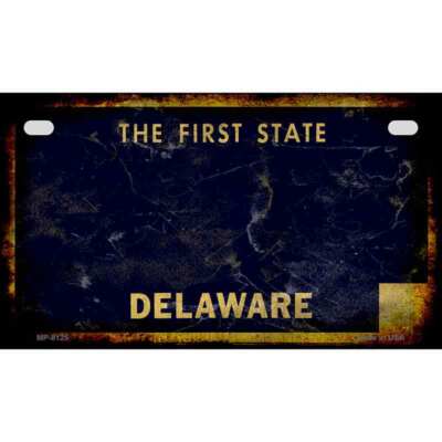 Delaware Rusty Blank Novelty Metal Motorcycle Plate MP-8125 | eBay