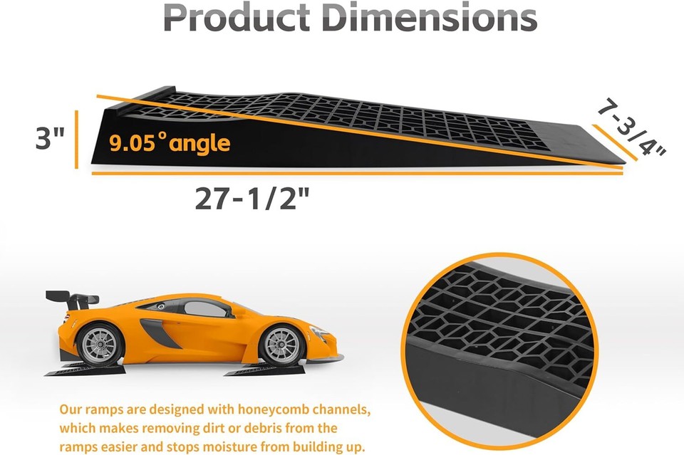 12000 LB Heavy Duty Plastic Ramps Truck SUV Trailer Car Oil Change Lift ...