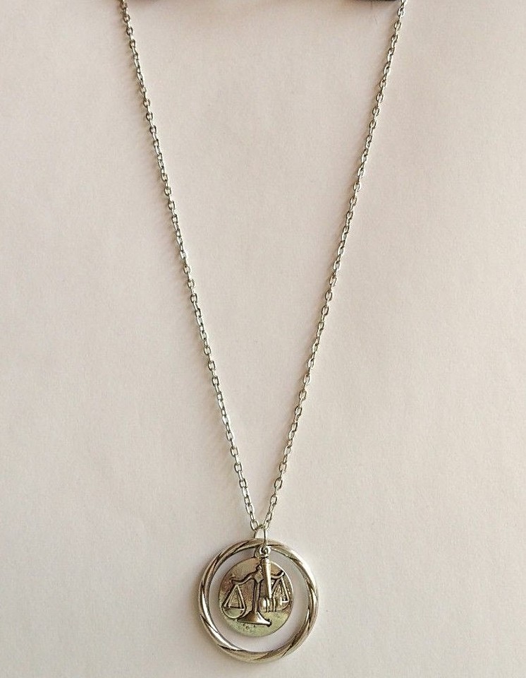 Silver Law Necklace Gavel Scales Lawyer Attorney Gift Paralegal 20 ...