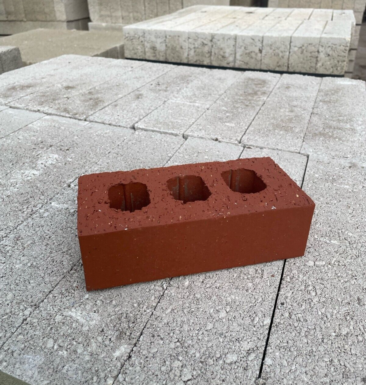 B&Q Red Engineering Brick Smooth 65mm Perforated 500 Pack - Red for ...