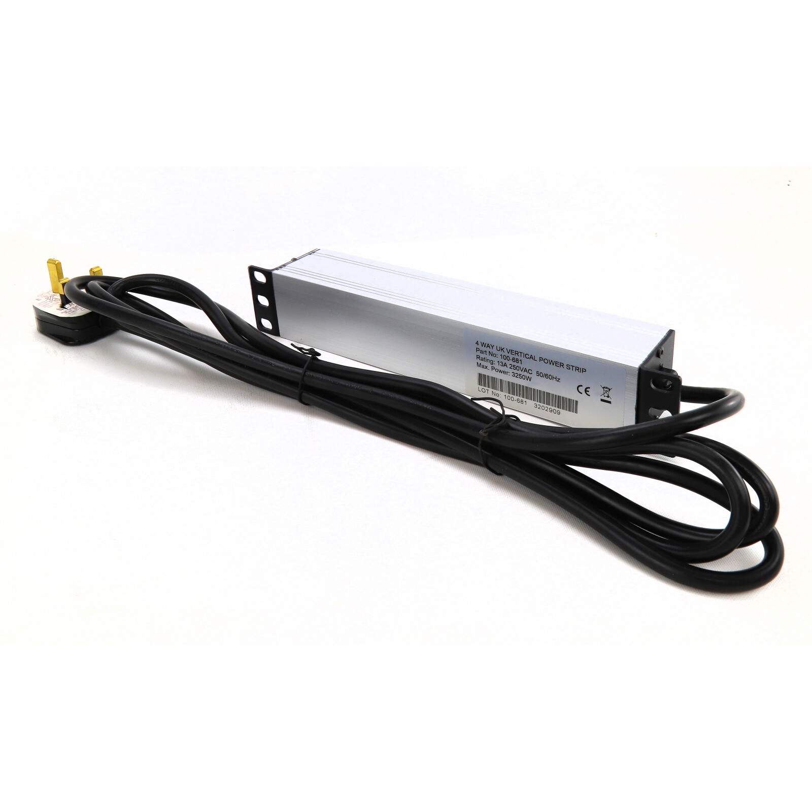 Excel 10 inch/Under Desk/19 inch Vertical Mount 4 Gang UK Sockets PDU ...