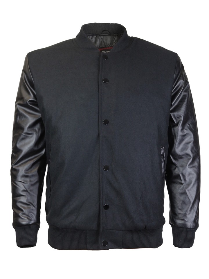 New Men's Premium Classic Snap Button Vintage Baseball Letterman ...