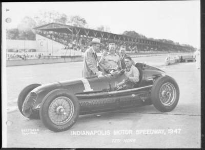 Ted Horn with Crew on Track 1947 MOTOR RACING OLD PHOTO | eBay Australia
