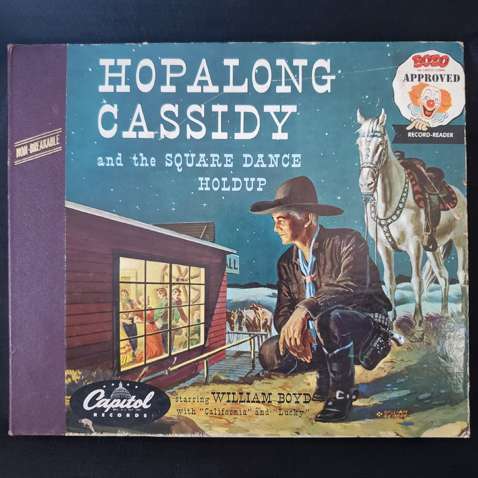 Vintage Hopalong Cassidy And The Square Dance Holdup 2-Record Read ...
