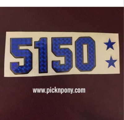 5150 Decal With Stars Holographic BLUE!! Sticker For Your Guitar | eBay