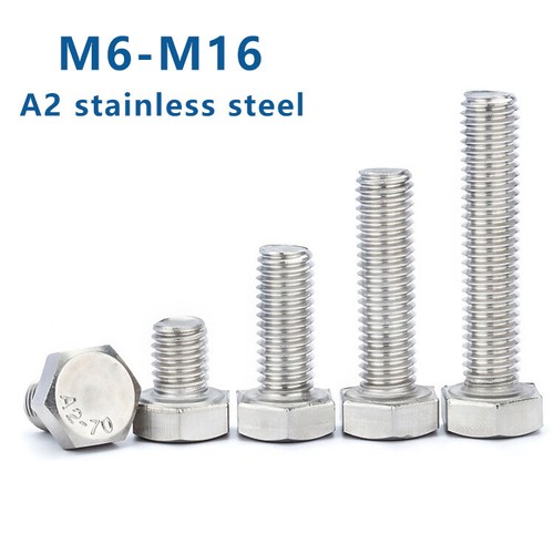 Fine Pitch Bolts & Fully Threaded Set Screws A2 stainless steel Hexagon ...