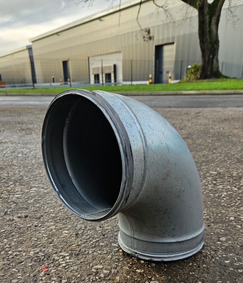 Galvanised 160mm 90 degree bend spiral duct with seals | eBay UK