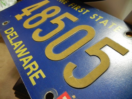 Vintage Delaware RARE Specialty License Plate – Riveted LOOK 1972 | eBay