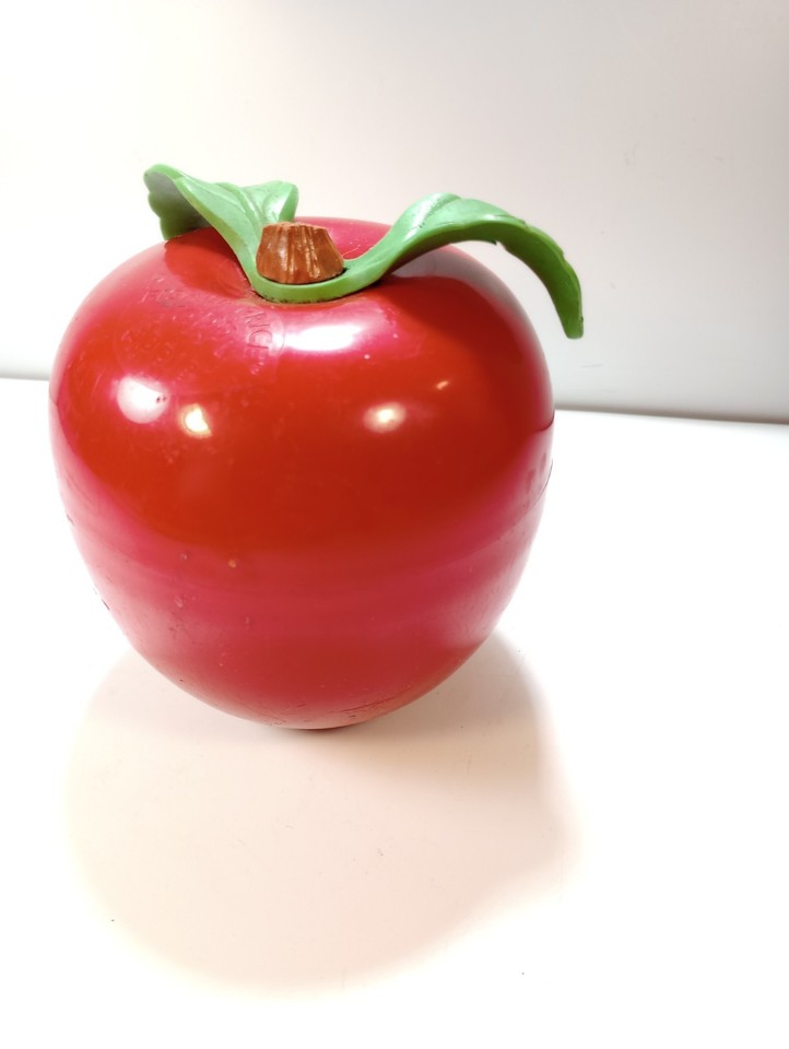 VINTAGE 1972 FISHER PRICE HAPPY APPLE SHORT STEM ROLLY POLY CHIME ...