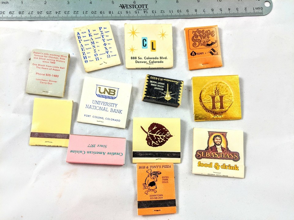 Lot of 12 Vintage Historic Colorado Matchbooks, 1980s and 1990s | eBay