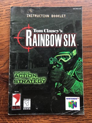 Tom Clancy's Rainbow Six N64 Nintendo 64 Instruction Manual Only | eBay