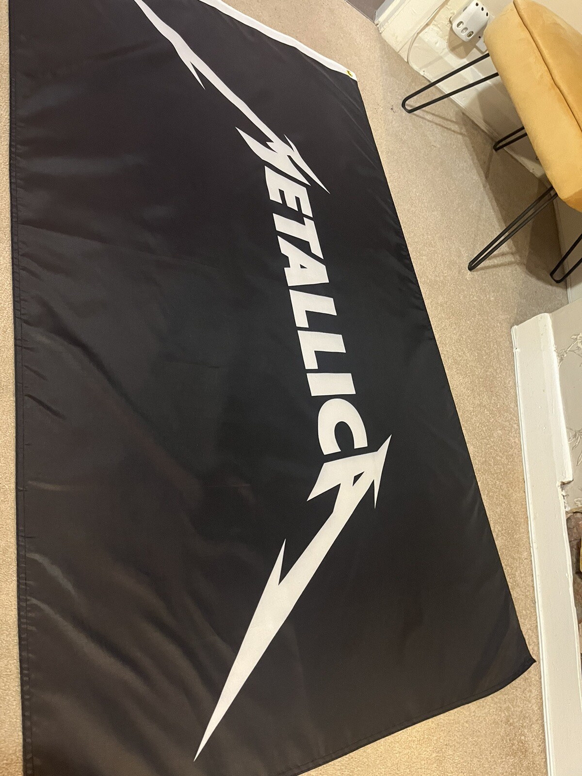 METALLICA 5X3 FT FLAG BANNER WALLART METALLICA MUSIC FLAG TICKETS | eBay