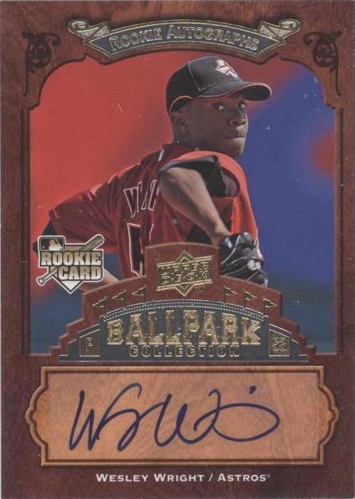 2008 Upper Deck Ballpark Collection - Rookie Autographs Wesley Wright #150 (AU, RC) for sale ...