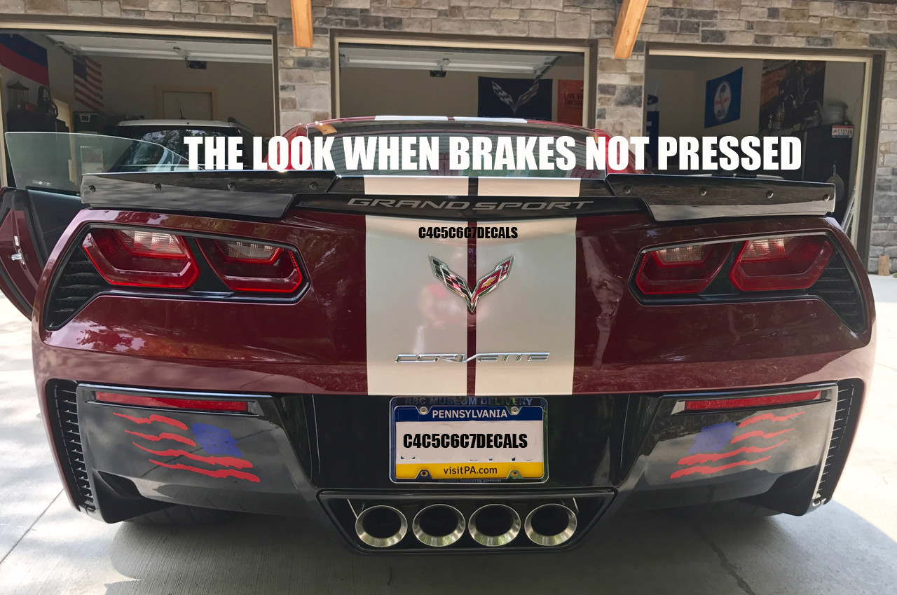 Chevy Corvette C7 3rd brake light decal GRAND SPORT & Z06 ONLY 14 15 16 ...