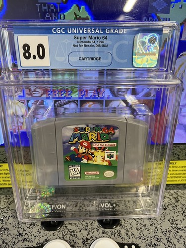 1996 N64 Super Mario 64 Graded CGC 8.0 Nintendo 64 NFR Not for Resale ...