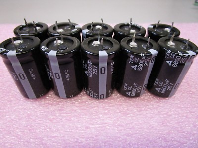 (10 New) 6800uf 25V 85c SNAP-IN ALUMINUM ELECTROLYTIC Capacitors ...