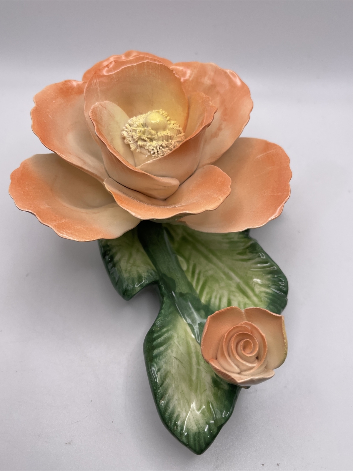 VINTAGE Handcrafted Porcelain Rose Flower By Midwestern HOME PRODUCTS ...