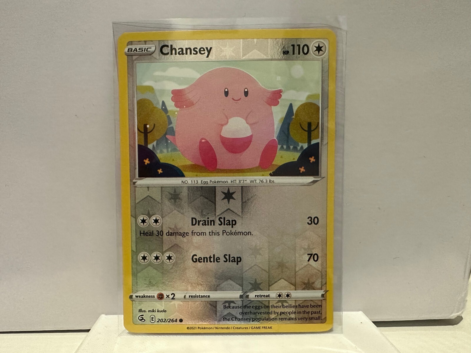 Chansey 202/264 Reverse Holo Fusion Strike Pokemon TCG Card + Cardsaver ...