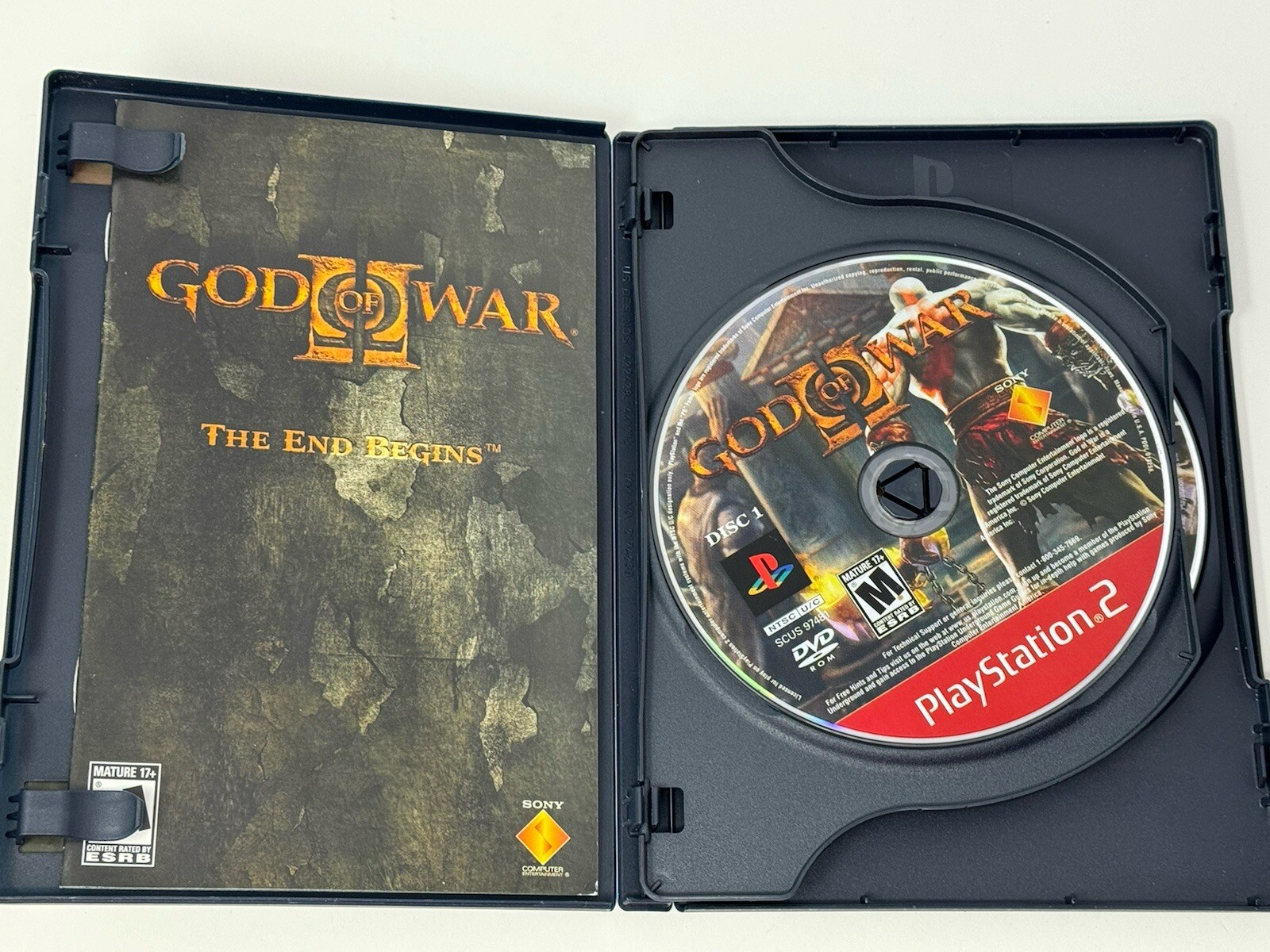 God of War 2 PS2 PlayStation 2 Red Label Complete w/ Manual CIB FAST ...