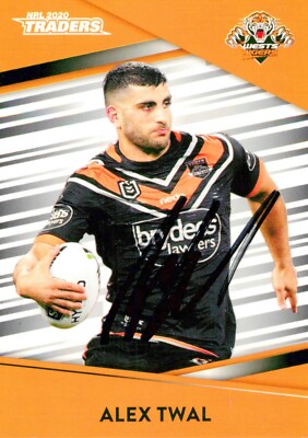Signed 2020 WESTS TIGERS NRL Card ALEX TWAL | eBay