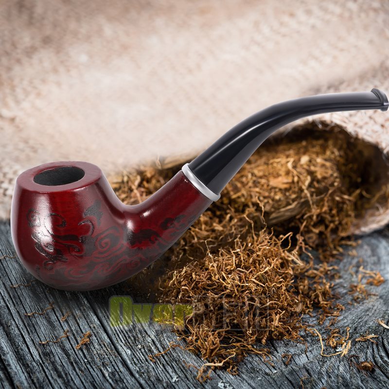 Durable Wooden Wood Smoking Pipe Tobacco Cigarettes Cigar Pipes Enchase ...