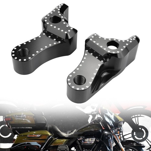 2 Inch Lowering Blocks Kit Aluminum fits For Harley Touring Road Glide ...