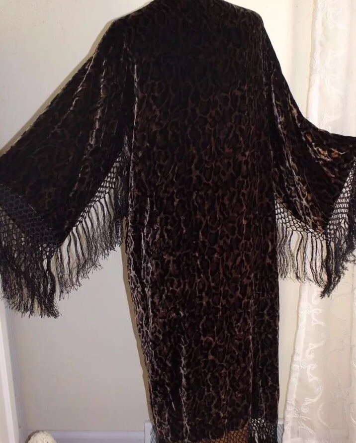 NWT ARIS A. Velvet Piano Fringe Open Funky Fab Lagenlook Velvet Jacket ...