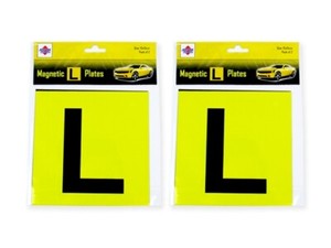2pcs Learning Learner driver Magnetic Yellow L Plate Car Licence Magnet ...