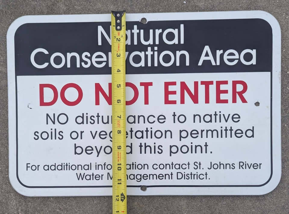 Natural Conservation Area Do Not Enter Sign Aluminum Metal 18"x12 ...