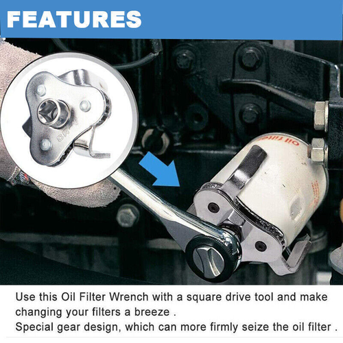 Universal 2-Way Oil Filter Wrench 3 Jaw Adjustable Oil Filter Removal ...