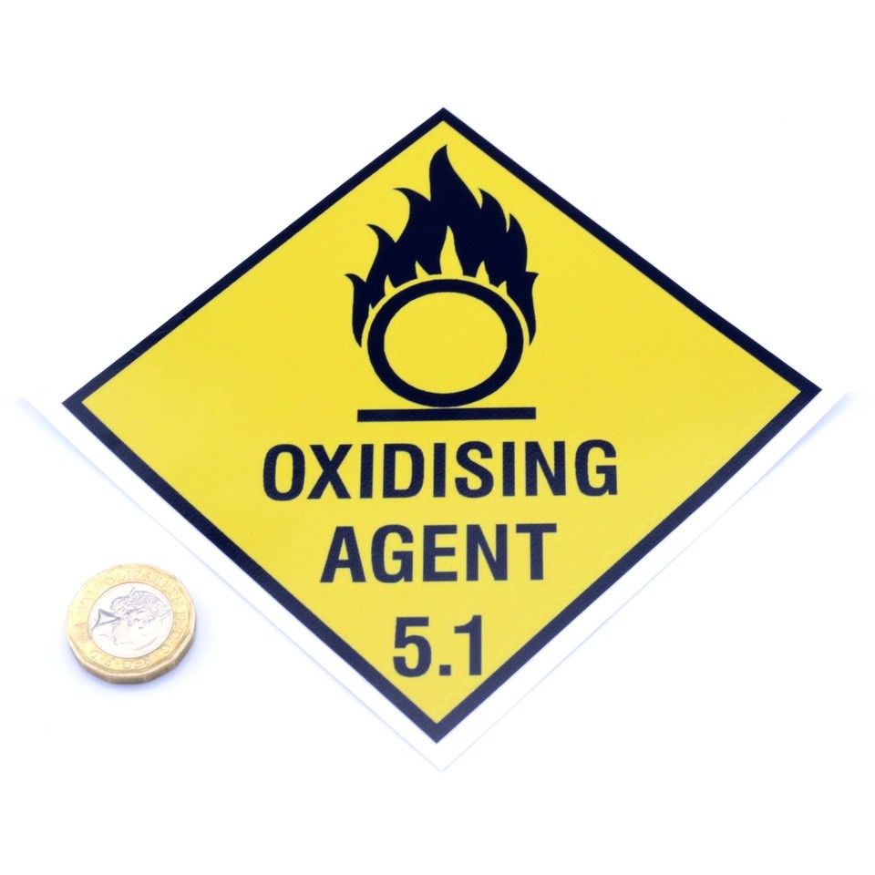 Hazchem Hazard Warning Stickers 100x100mm Gas Explosive ADR Corrosive ...