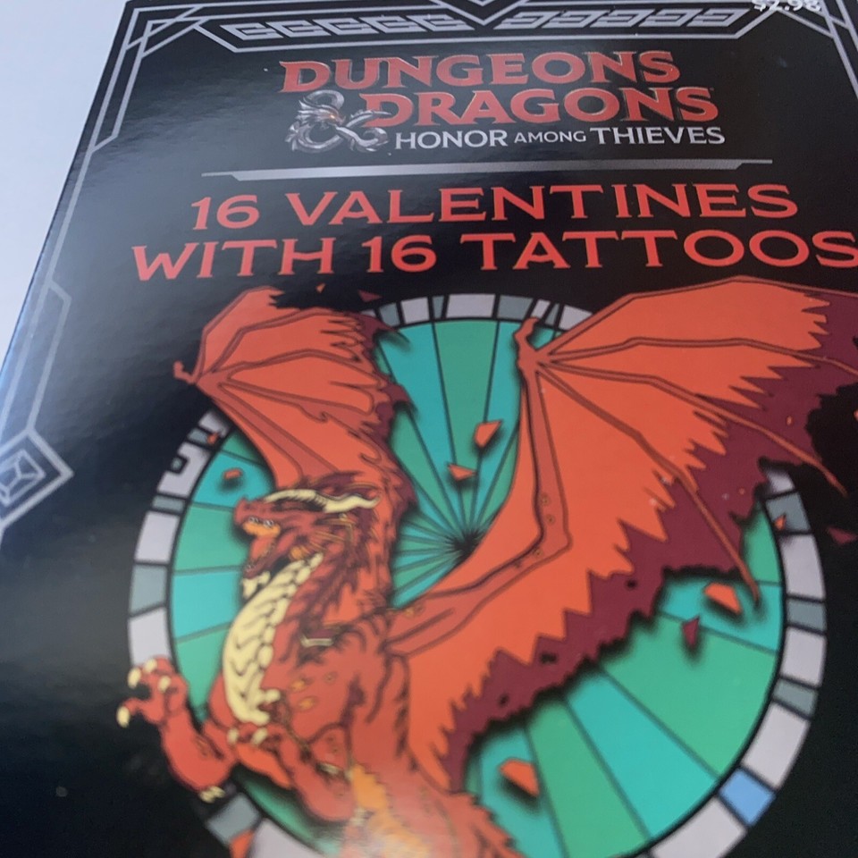 Dungeons Dragons Valentines Day Game Exchange Cards 16 Count with ...