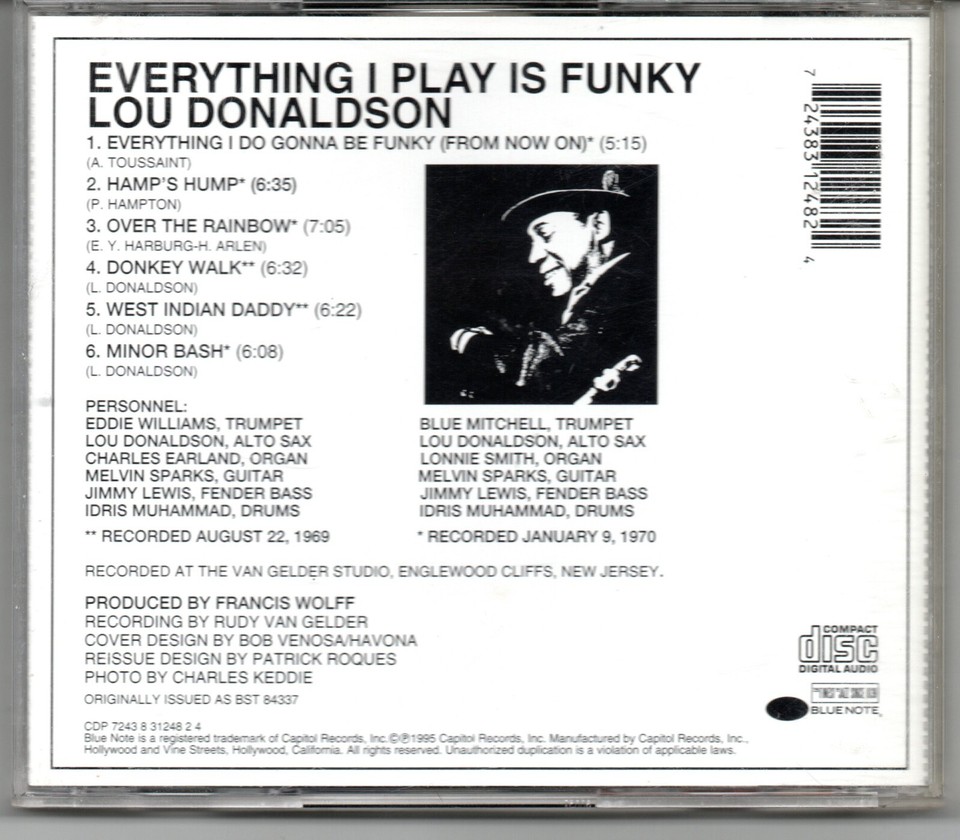 LOU DONALDSON: EVERYTHING I PLAY IS FUNKY CD SOUL JAZZ OUT OF PRINT | eBay