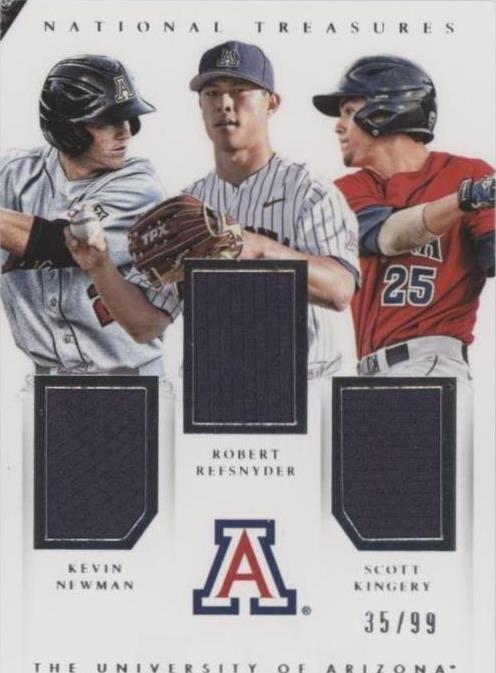 2015 Panini National Treasures College - Team Trios Kevin Newman, Scott ...